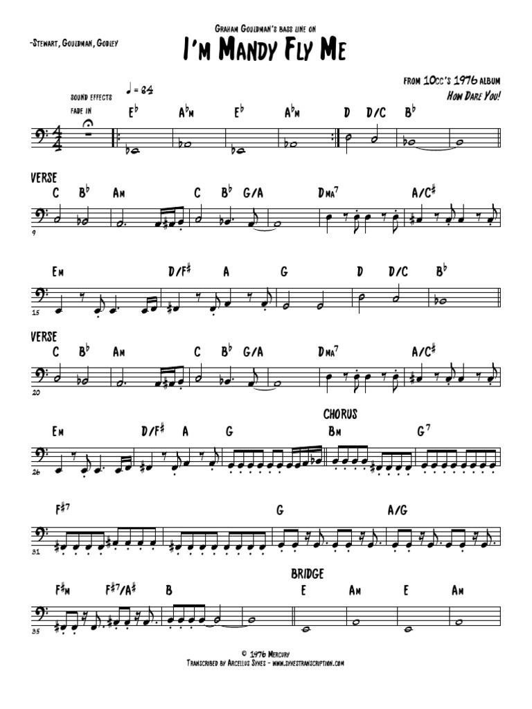 10cc - I'm Mandy Fly Me.pdf | British Music | Musicians