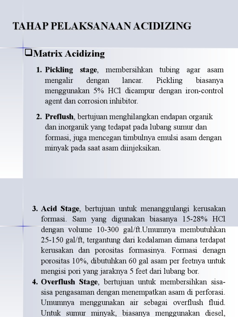 Tahap Pelaksanaan Acidizing | PDF | Sains & Matematika