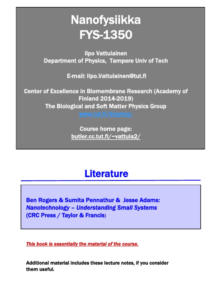 Nano Physics | PDF | Nanotechnology | Mole (Unit)