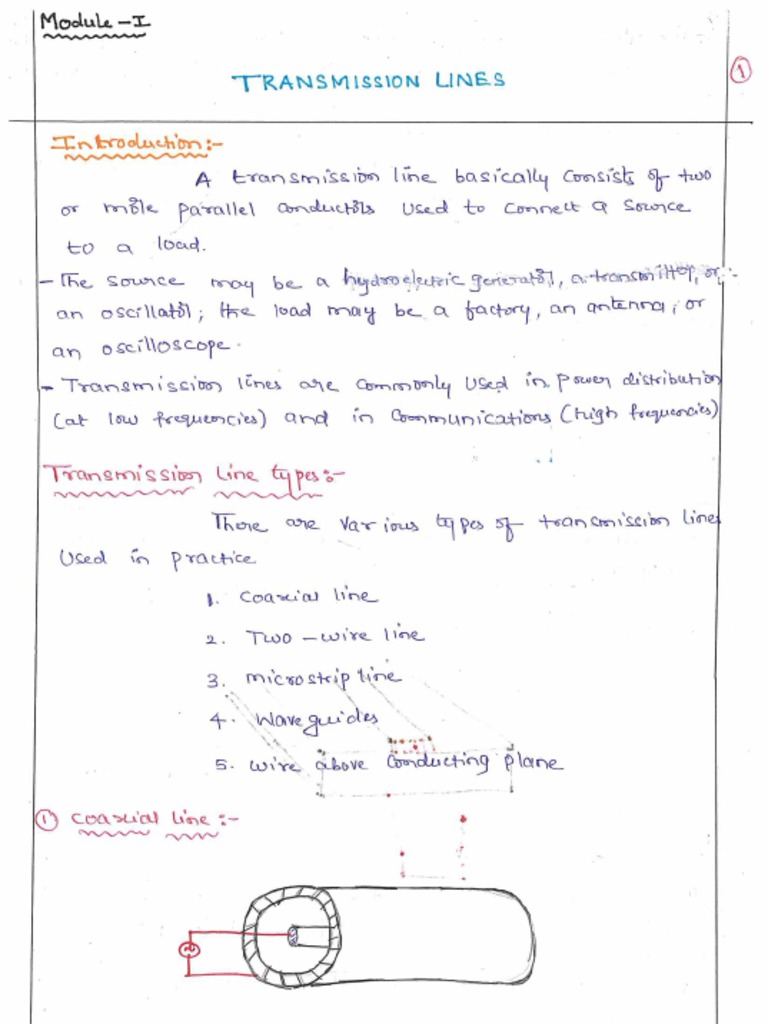 Transmission Lines and Wave Guide Notes PDF | PDF