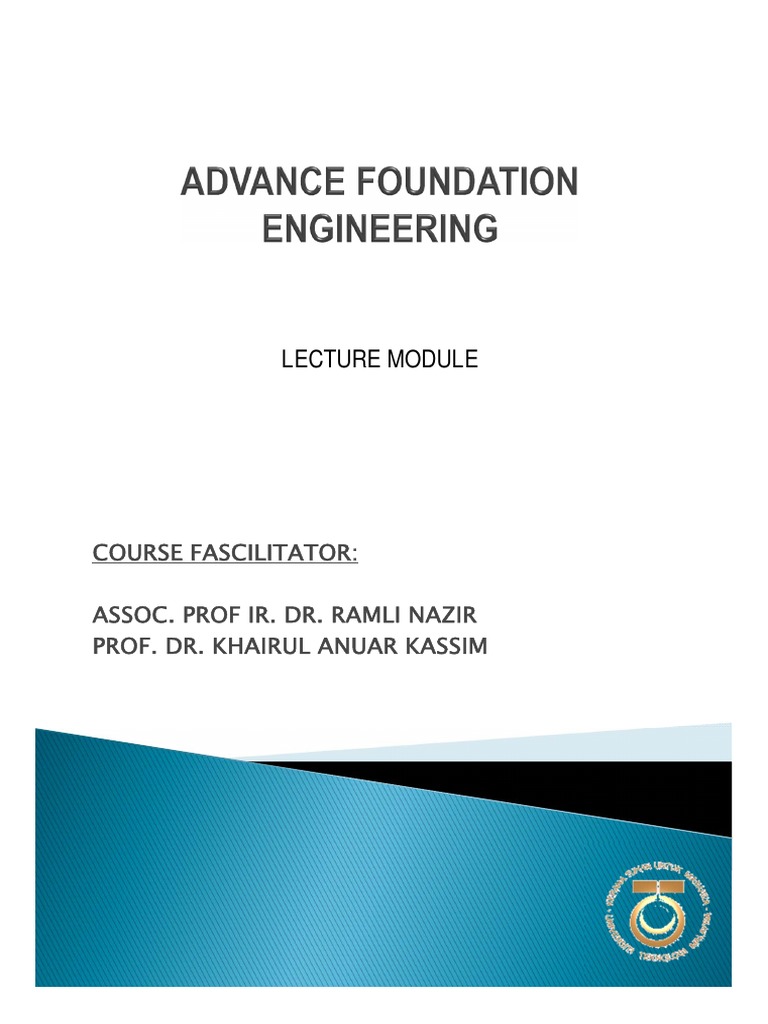 Advanced Foundation Design Module PDF | PDF