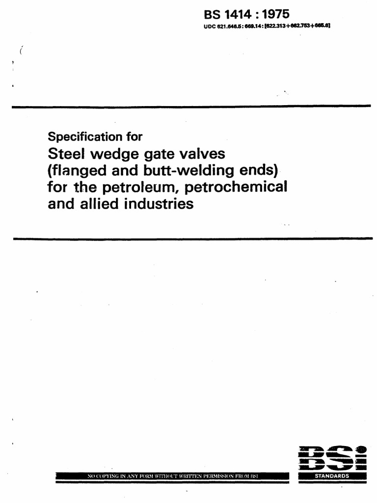 BS 1414 1975 | PDF | Pipe (Fluid Conveyance) | Metals