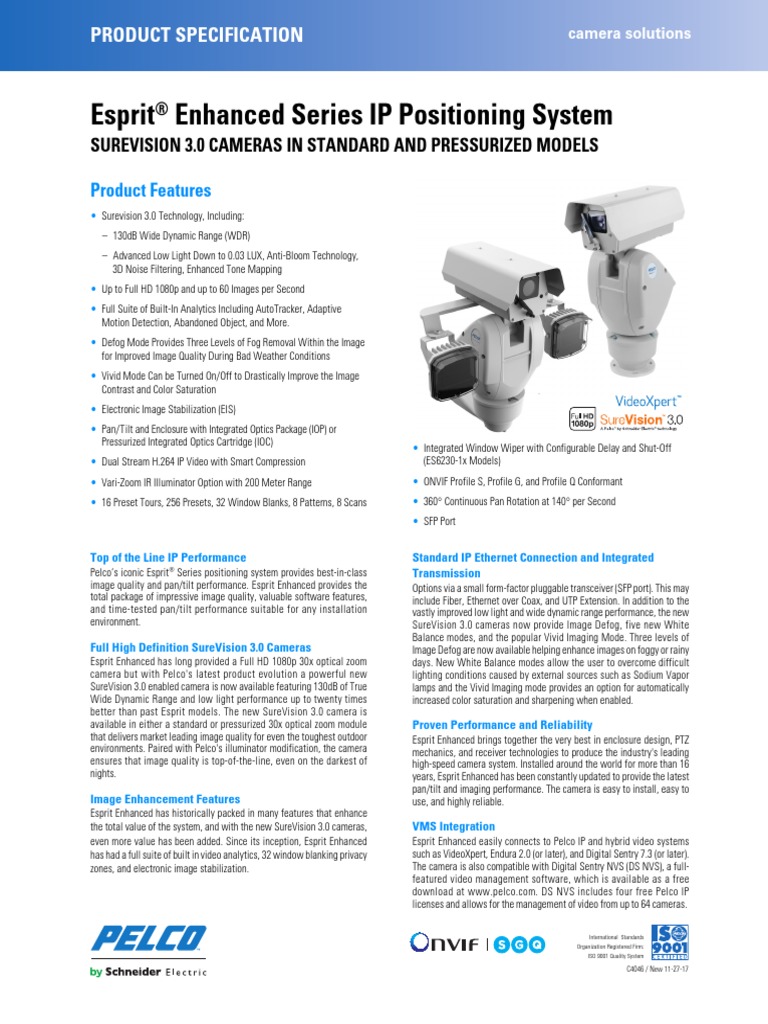 PTZ Pelco PDF | Download Free PDF | Camera | Networking