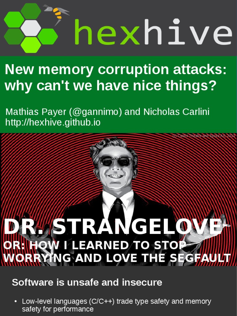 New Memory Corruption Attacks: Why Can't We Have Nice Things? | PDF | Pointer (Computer ...