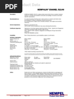 Hempathane Topcoat 55210: Product Characteristics | PDF | Humidity | Paint