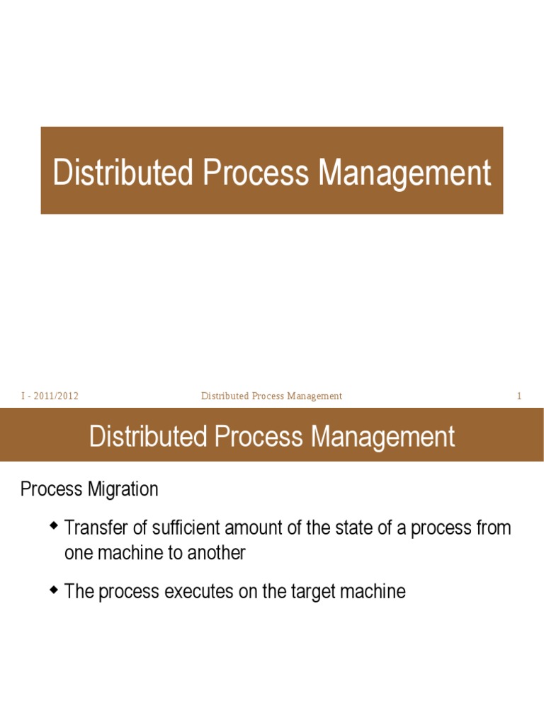 Process Migration in Distributed Systems | PDF | Operating System ...
