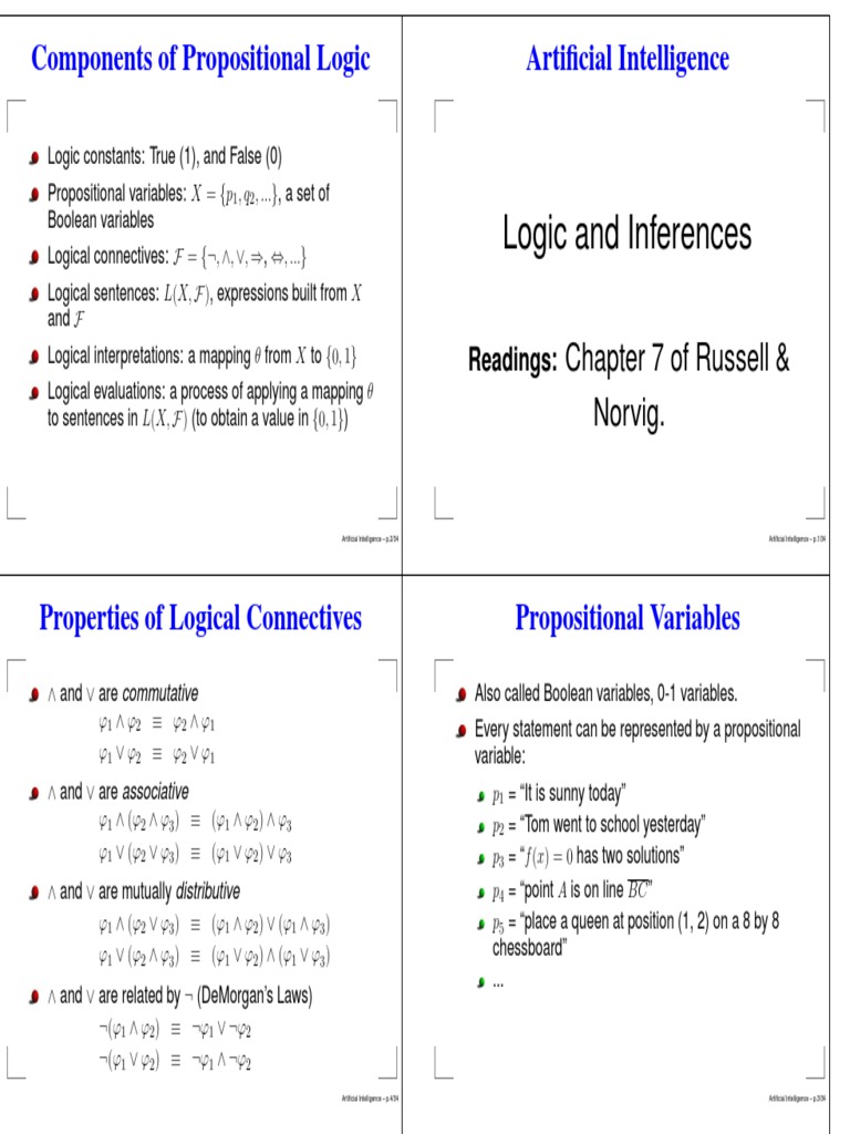 07a Logic 4p | PDF | Interpretation (Logic) | Inference