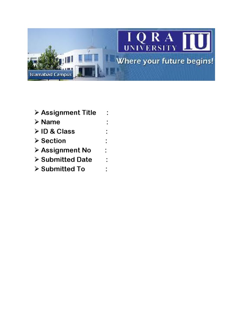 Student Assignment Template | PDF | Career & Growth | Technology ...
