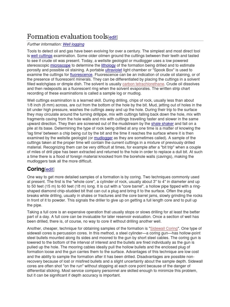 Formation Evaluation Techniques | PDF | Chemistry | Physical Sciences