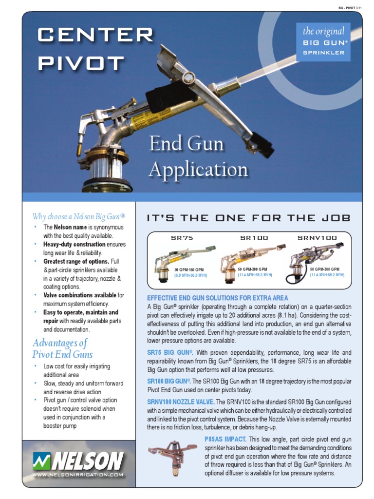 Center Pivot: End Gun Application | PDF | Pump | Valve