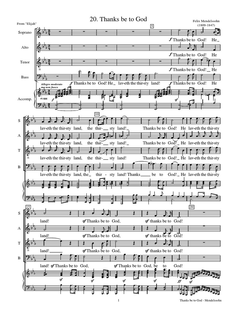 Thanks Be To God | Download Free PDF | Oratorios | Classical Compositions