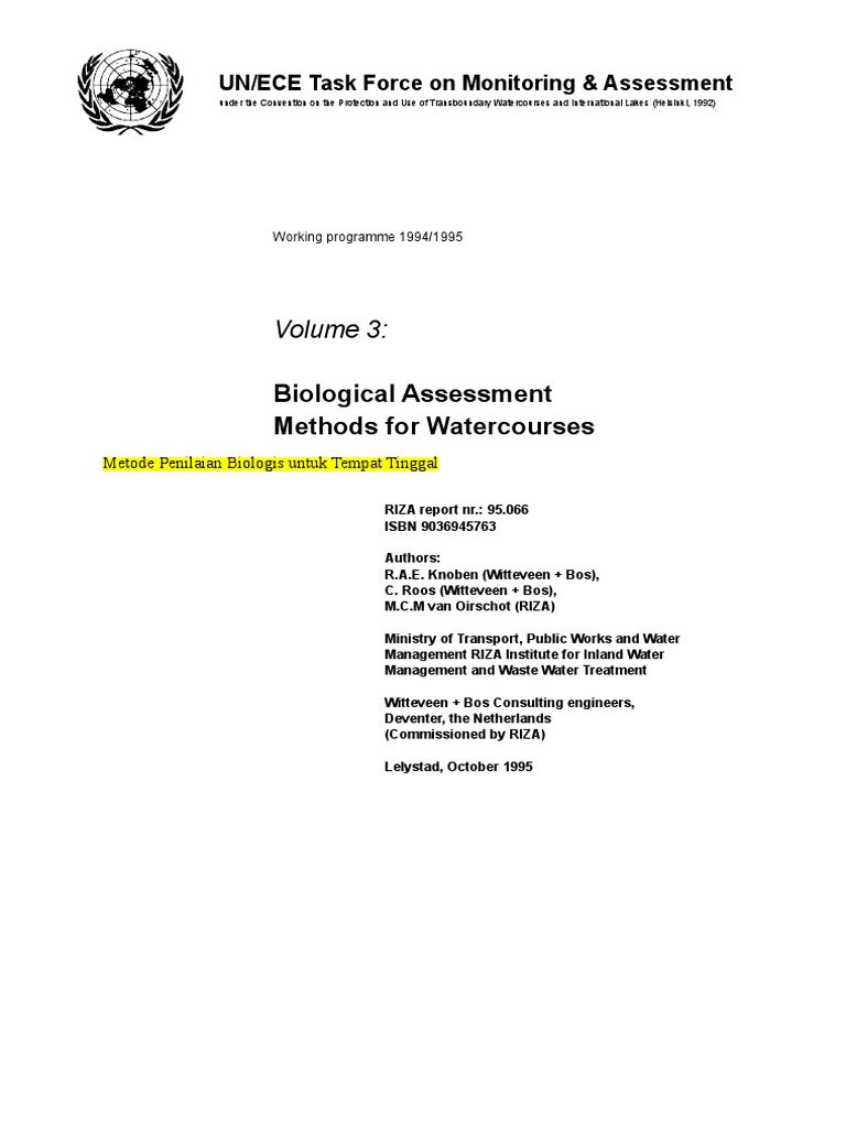 Biological Assessment Methods | PDF | Environmental Monitoring | River