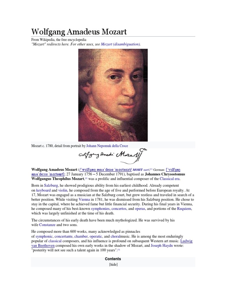 A Brief Biography of the Prolific and Influential Composer Wolfgang ...