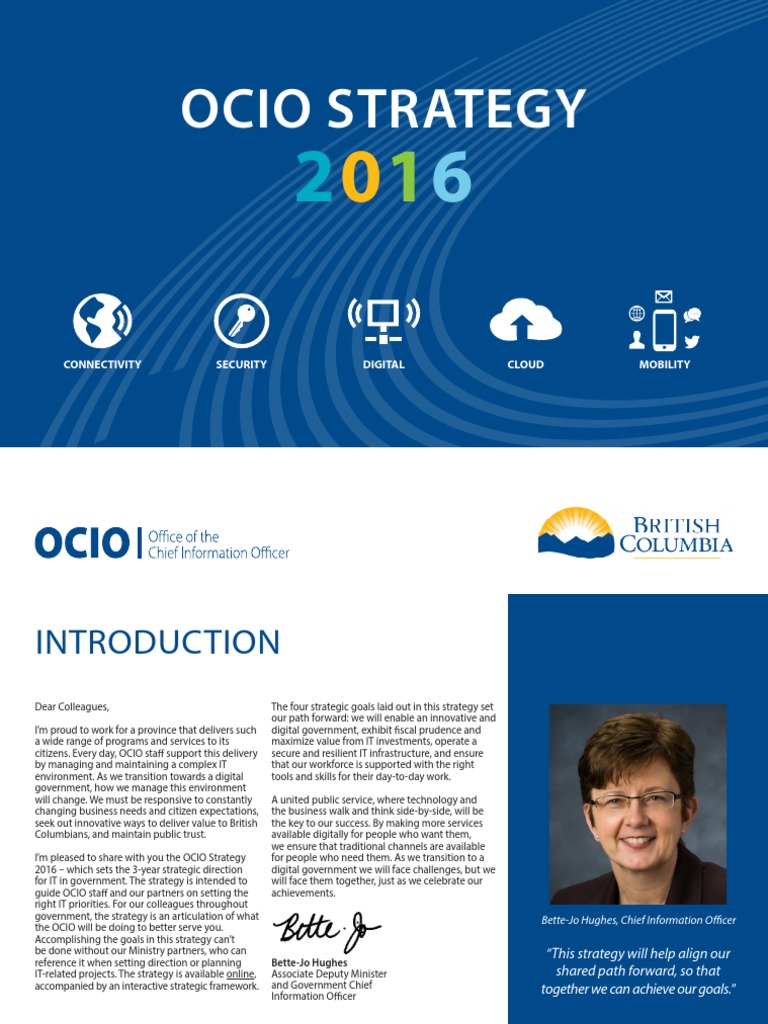 Ocio Strategy 2016 | PDF | Cloud Computing | Chief Information Officer
