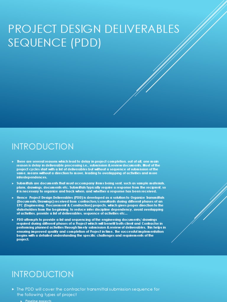 Project Design Deliverables Sequence PDD PDF | Download Free PDF ...
