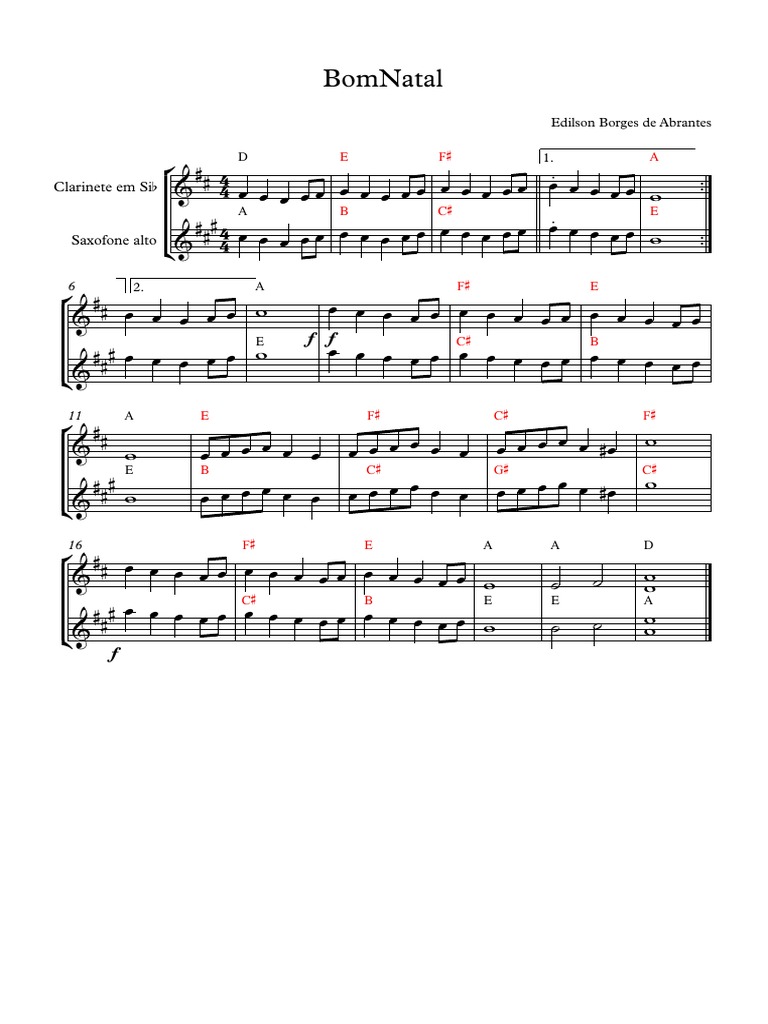 Bom Natal - Partitura Completa | PDF