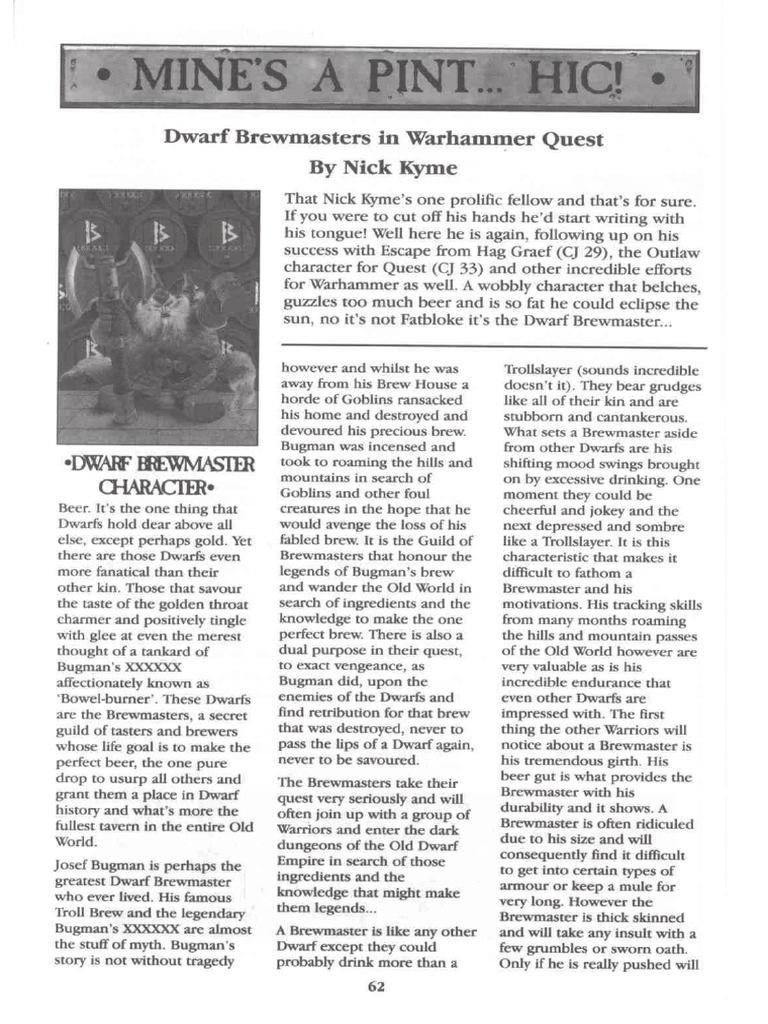 WHQ Dwarf Brewmaster | PDF