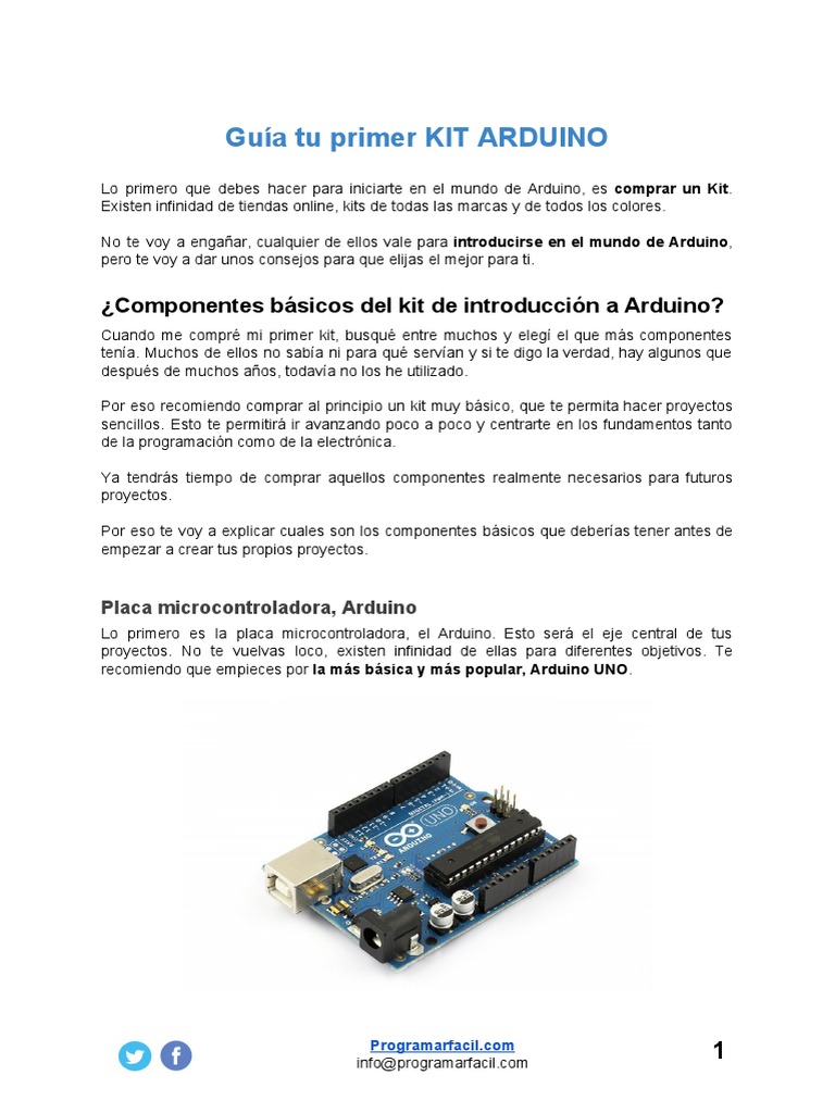 04 - Guía Kit Arduino | PDF | Diodo emisor de luz | Arduino