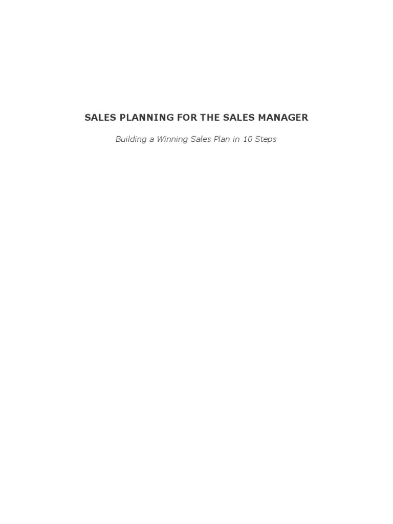Sales Plan Tool | PDF | Sales | Market Share