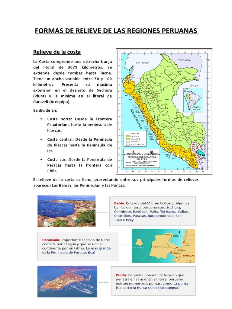 Formas de Relieve de Las Regiones Peruanas | PDF | Andes | Ciencias de ...