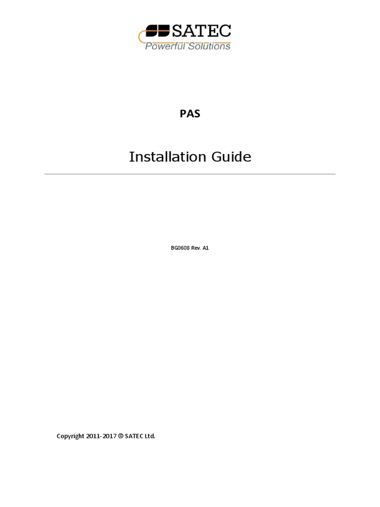 PAS Installation Manual | PDF | Installation (Computer Programs ...