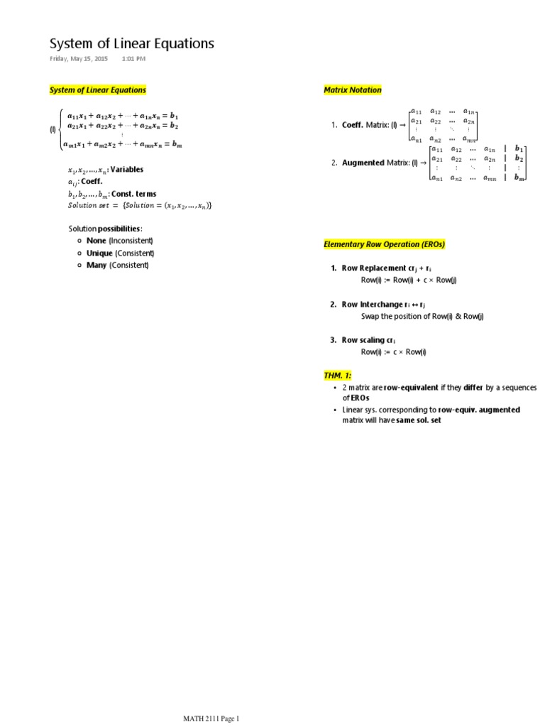 MATH 2111 - Matrix Algebra and Applications | PDF | Linear Subspace | Eigenvalues And Eigenvectors