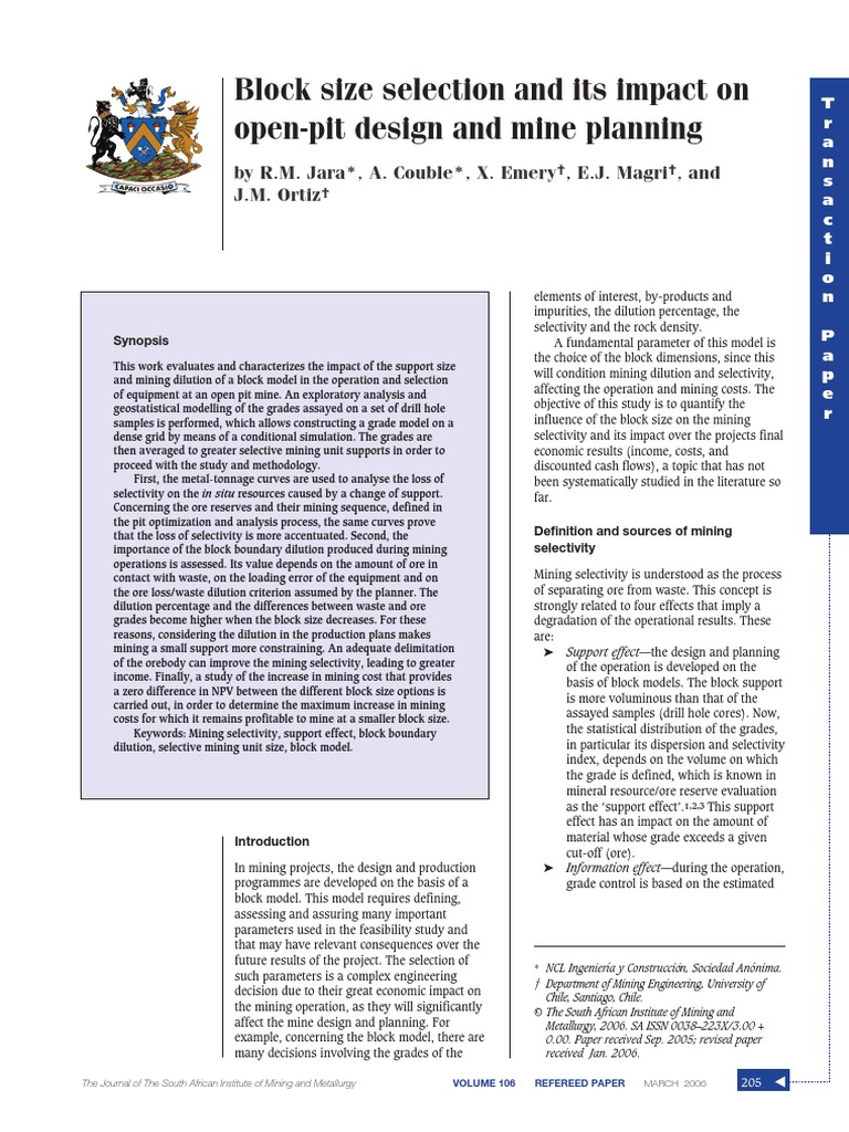 Block Size Impact on Mining Selectivity | PDF