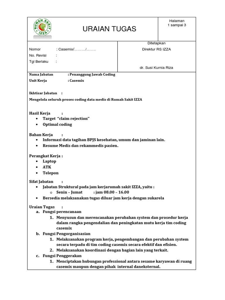 Uraian Tugas PJ Coding | PDF