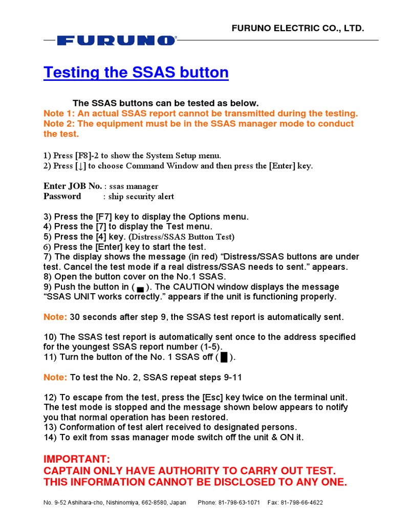 Ssas Testing Procedure Pdf 