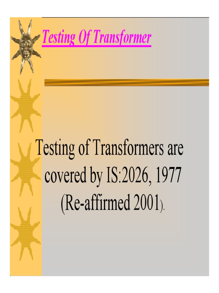 Transformer Testing Final | PDF | Transformer | Electrical Impedance