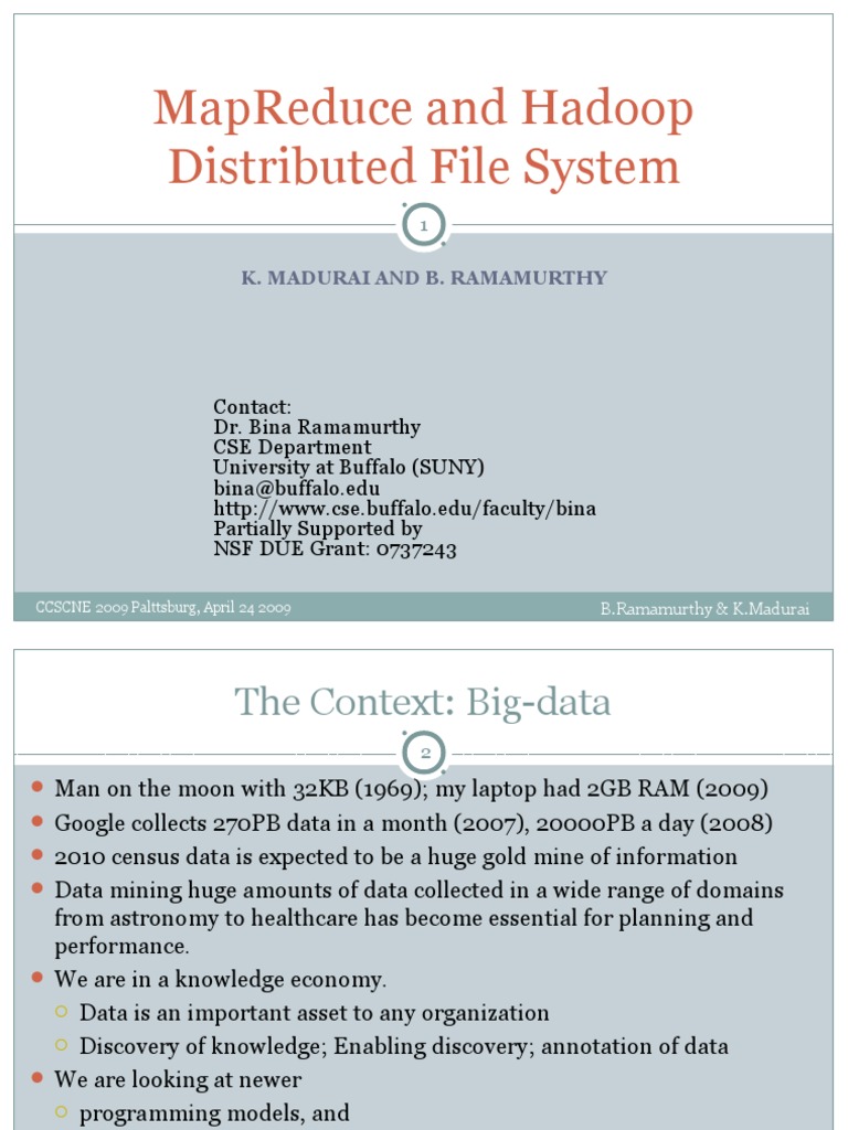 Mapreduce And Hadoop Distributed File System Pdf Apache Hadoop Map Reduce