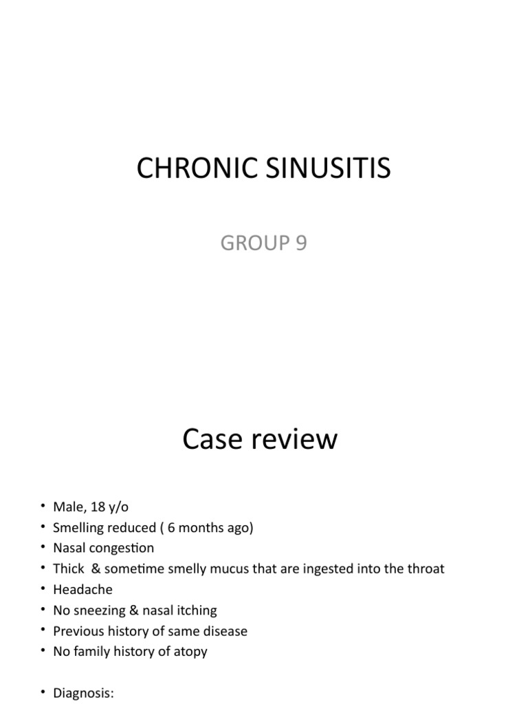 Chronic Sinusitis | PDF | Mucus | Diseases And Disorders