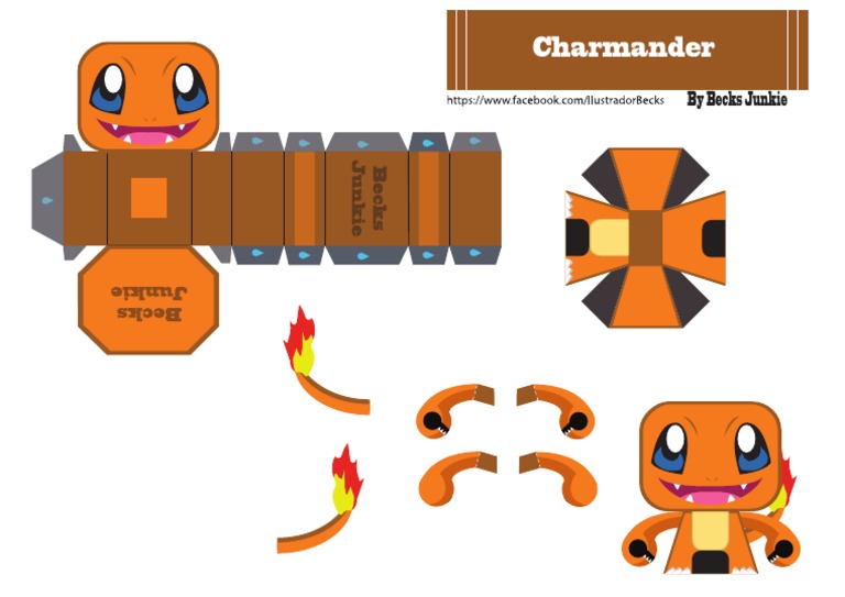 Papercraft Pokemon Charmander