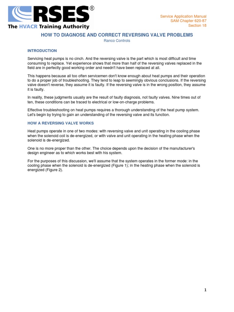 Reversing Valve (Rses) Important | PDF | Soldering | Valve