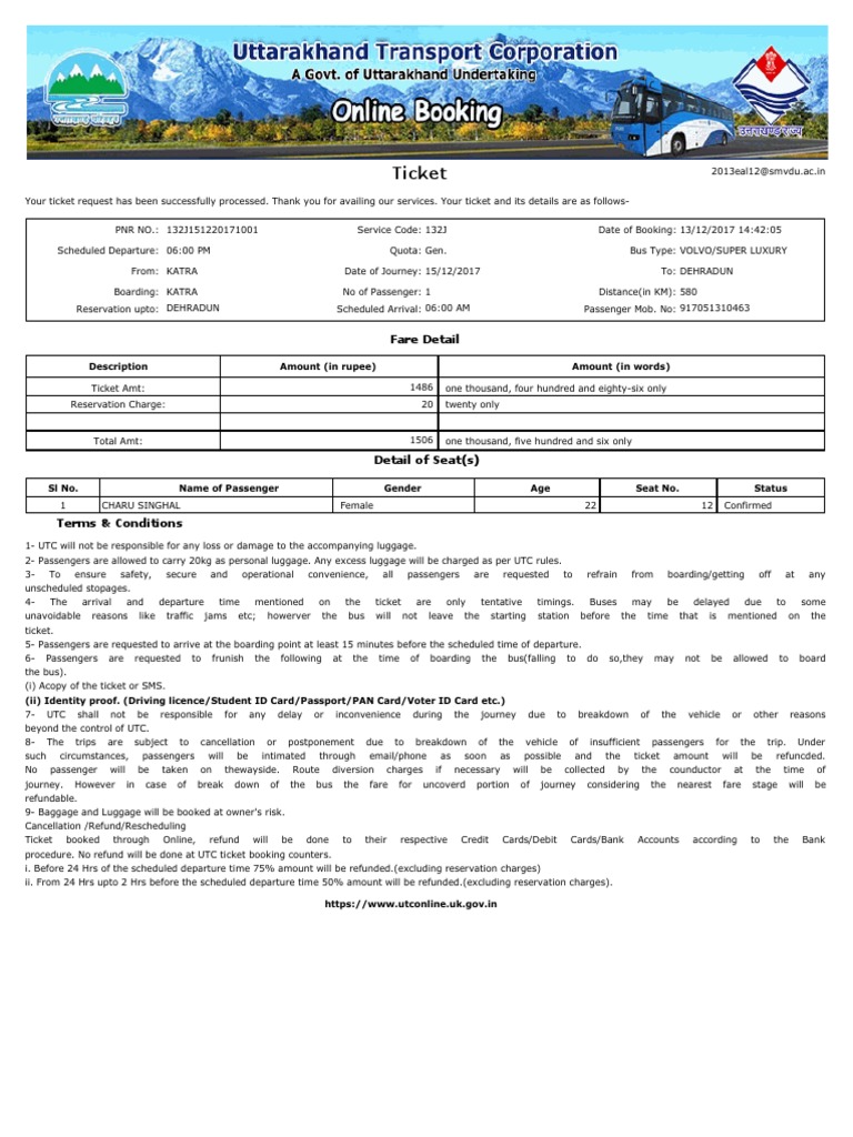 Ticket: Fare Detail | PDF | Identity Document | Bus
