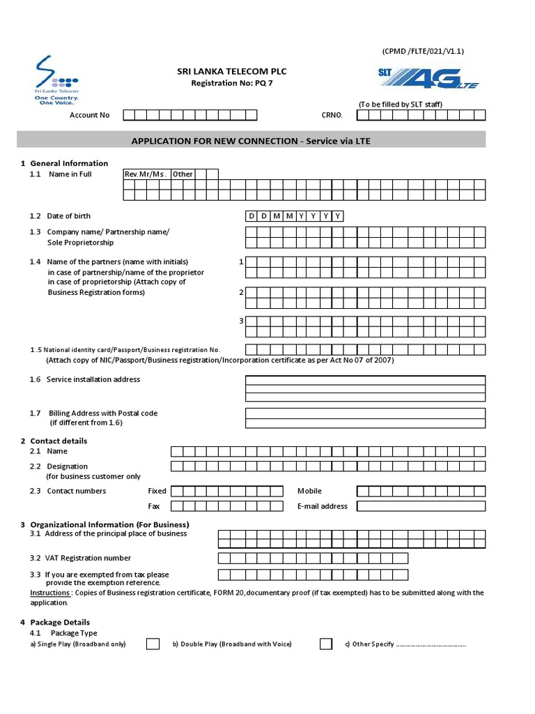 Sri Lanka Telecom PLC: Registration No: PQ 7 | PDF | Sole ...