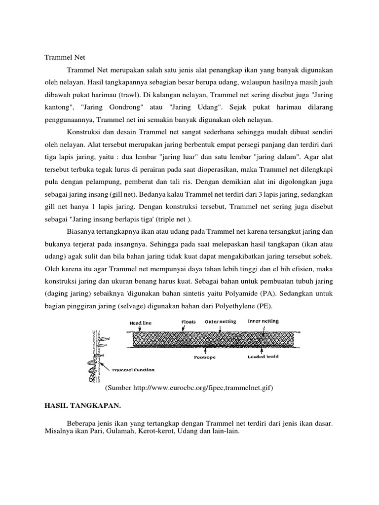 Pengertian Trammel Net | PDF