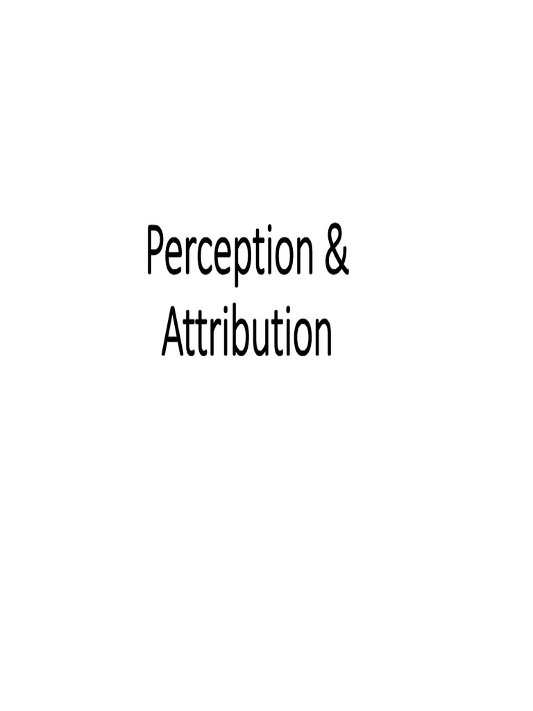 Perception PDF | PDF | Perception | Psychological Attitude