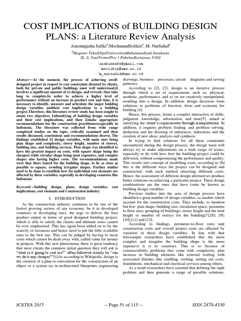 Cost Implications of Building Design | PDF | Wall | Design