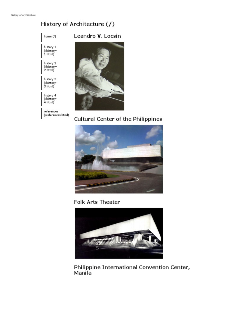 FILIPINO Architecture-Modern Leandro Locsin | PDF | Philippines
