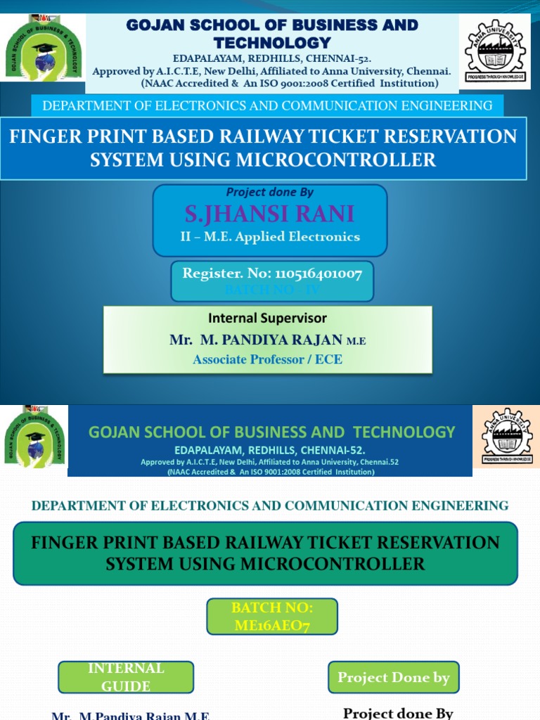 Fingerprint Based Railway Ticket System | PDF | Fingerprint | Smart Card