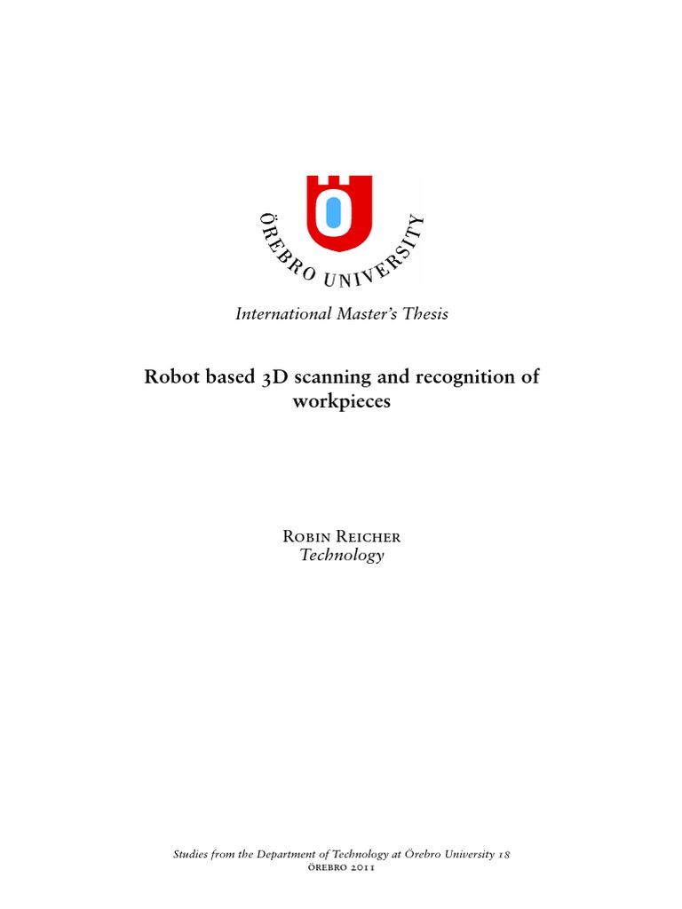 Robot Based 3D Scanning and Recognition of Workpieces: International Master's Thesis | PDF ...