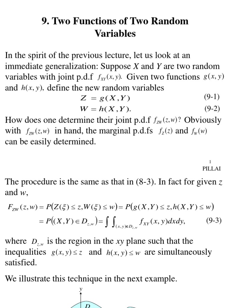 Two Functions of Two Random Variables: y X G y X H | PDF | Normal Distribution | Mathematical ...