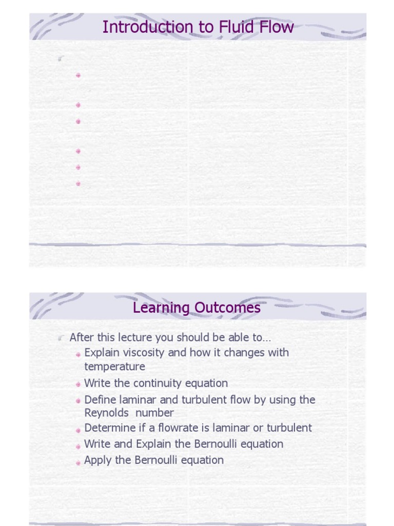 Introduction To Fluid Flow | PDF | Viscosity | Fluid Mechanics