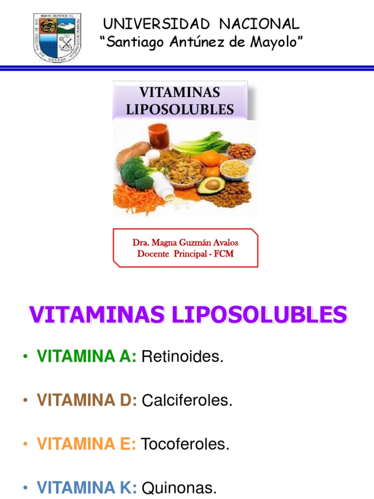 Vitaminas Liposolubles | PDF | Vitamina a | Vitamina D
