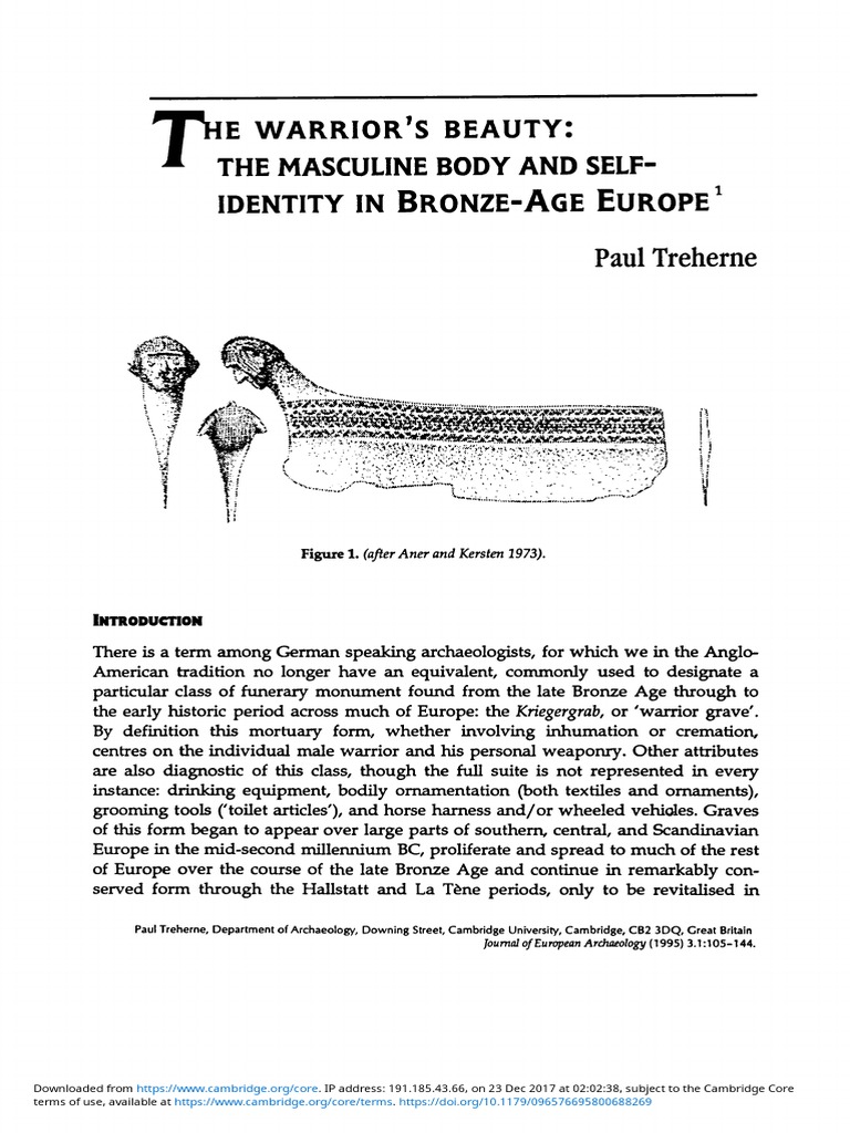 Warriors Beauty The Masculine Body and Selfidentity in Bronzeage Europe | PDF | Burial | Bronze Age