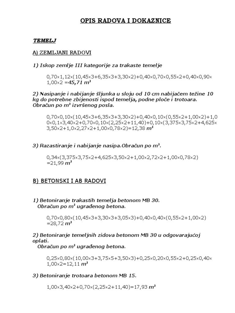 Opis Radova I Dokaznice | PDF