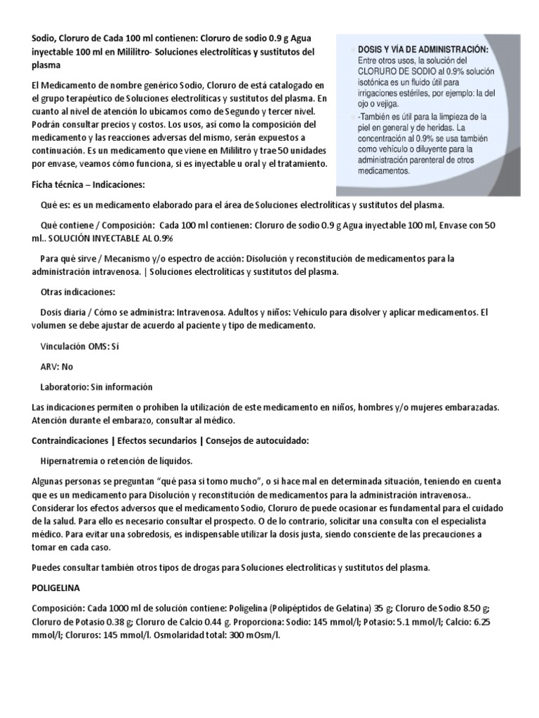 POLIGLINA | PDF | Medicamentos con receta | Sodio