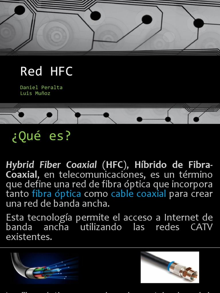 Presentación Red HFC | PDF | Televisión por cable | Red de computadoras