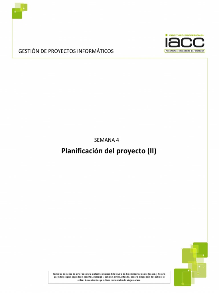 04 Gestion de Proyectos Informaticos | Software | Planificación